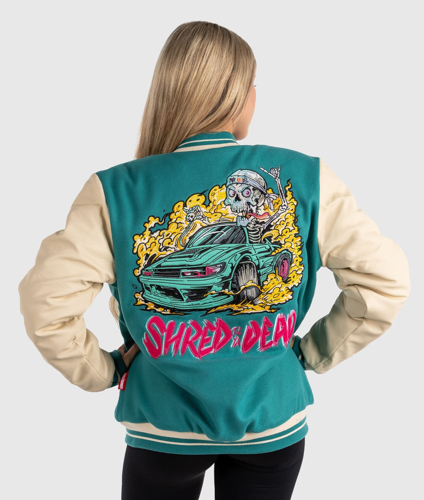 Womens Shred Til Ya Dead Varsity Jacket – Hardtuned Australia