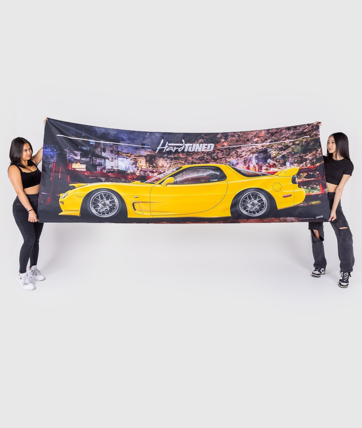 Giant Mazda FD RX7 Yellow Garage Flag - Hardtuned Australia