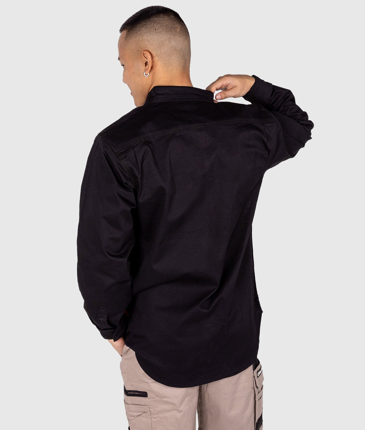 Long Sleeve Work Shirt - Black - Hardtuned Australia