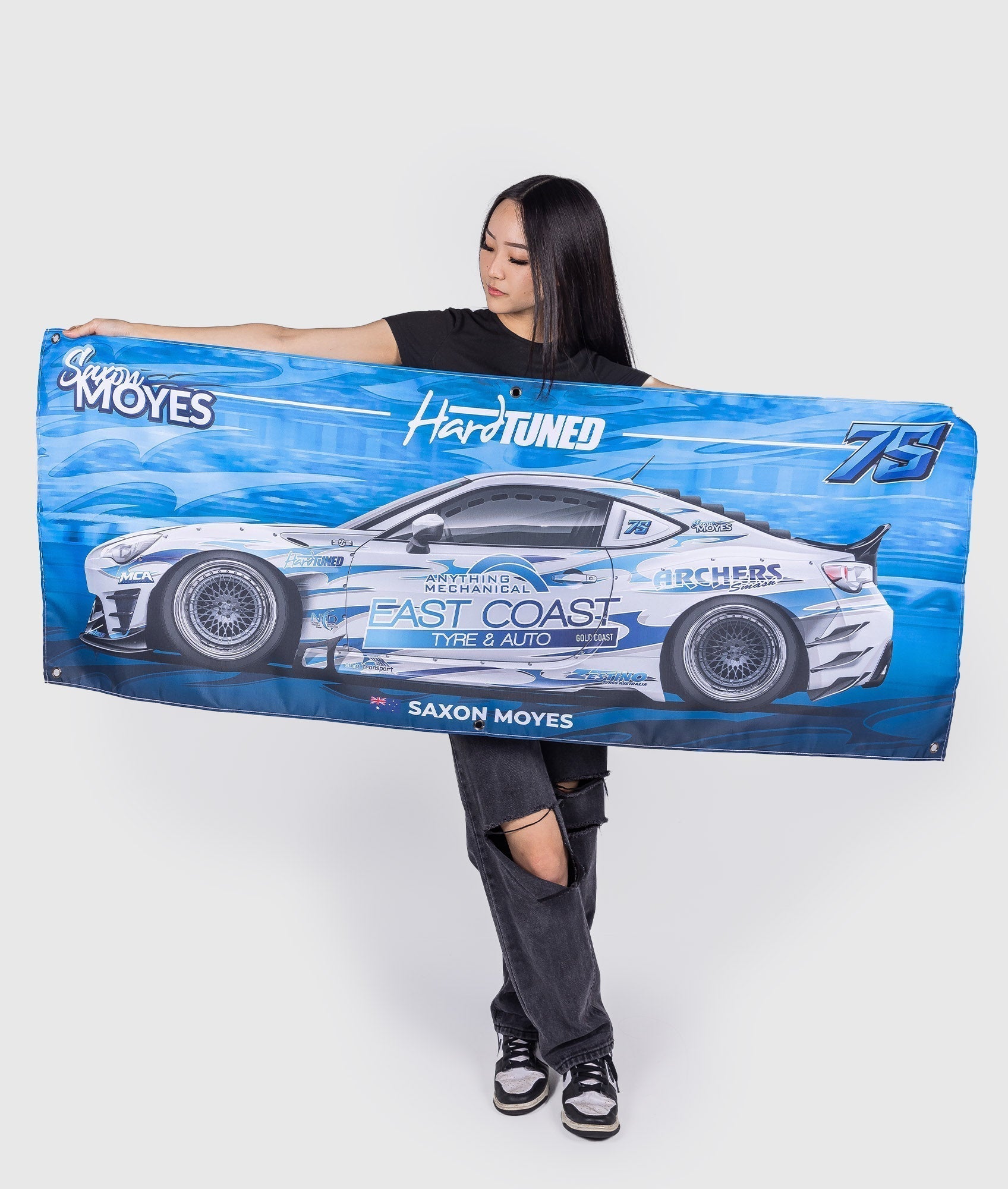 Saxon Moyes GT86 Garage Flag – Hardtuned Australia