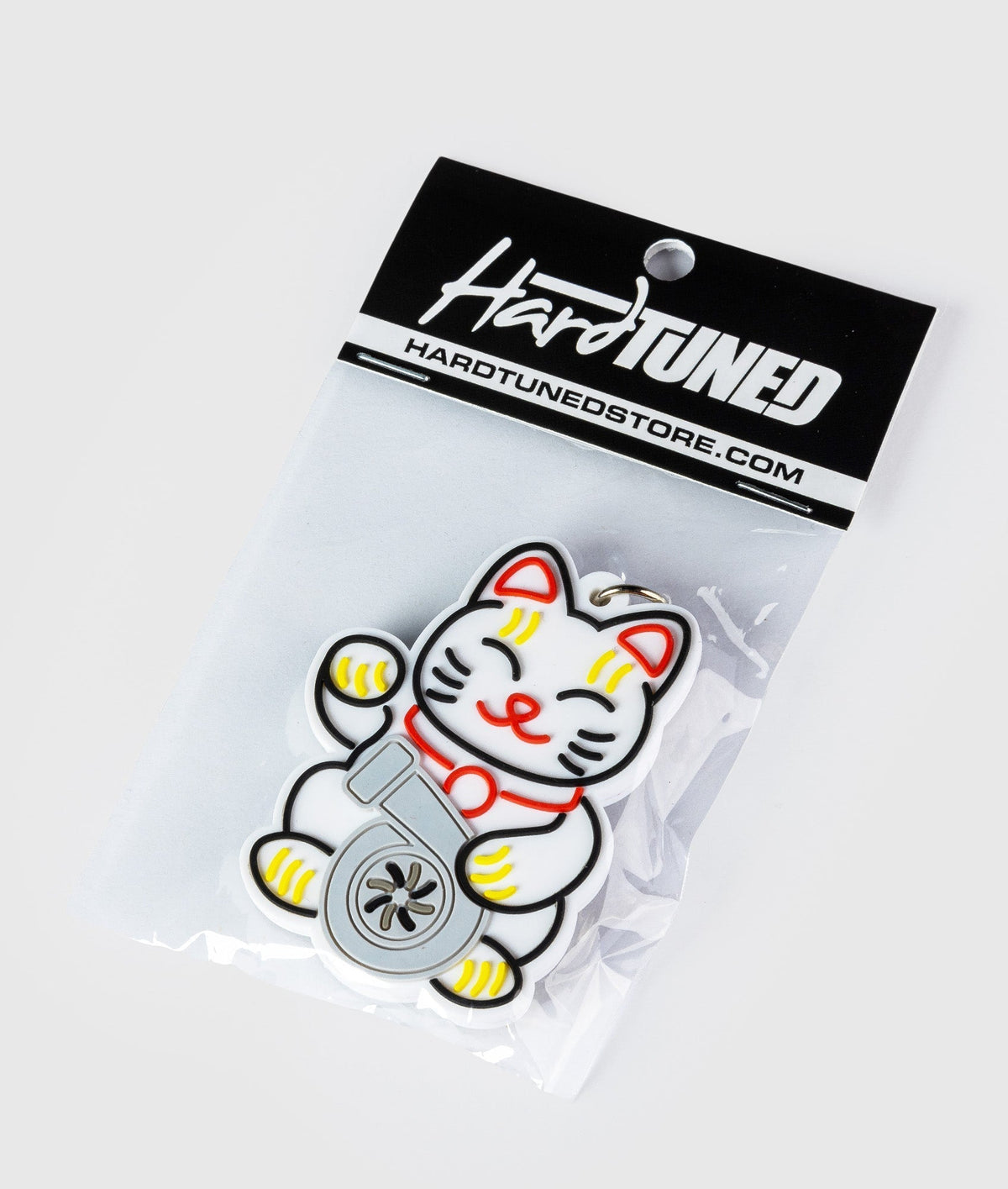 White Kitty Rubber Key Ring - Hardtuned Australia