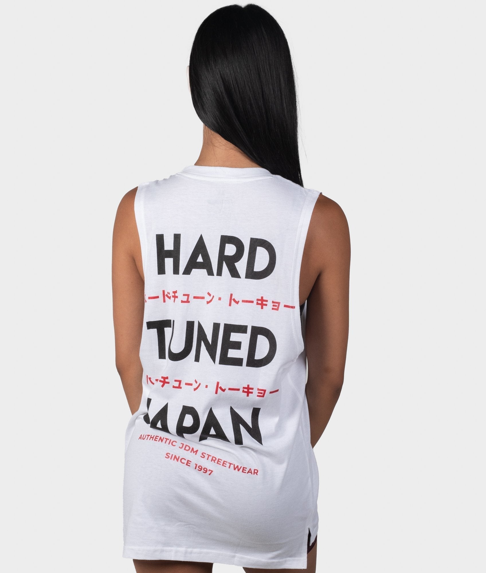 Womens HTxJPN Crossing Tank - White – Hardtuned Australia